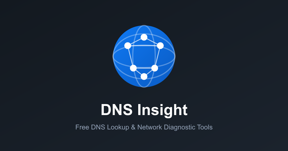 DNS Insight - Free DNS Lookup & Network Diagnostic Tools